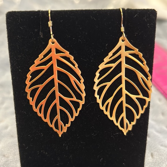 Sosie Design Studio | Jewelry | Matte Gold Leaf Earringboutique | Poshmark